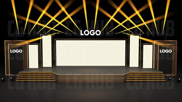 Event stage design 3D Model in Other 3DExport