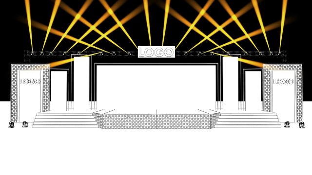 Event stage design 3D Model in Other 3DExport