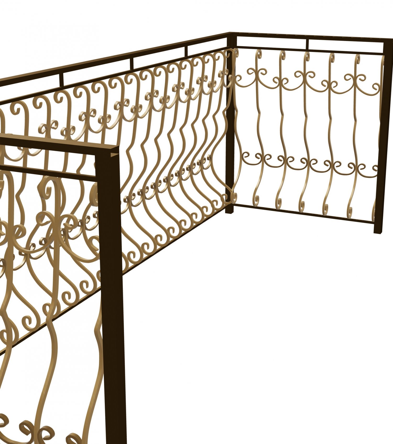 Metal balcony railing 3D Models in Miscellaneous 3DExport