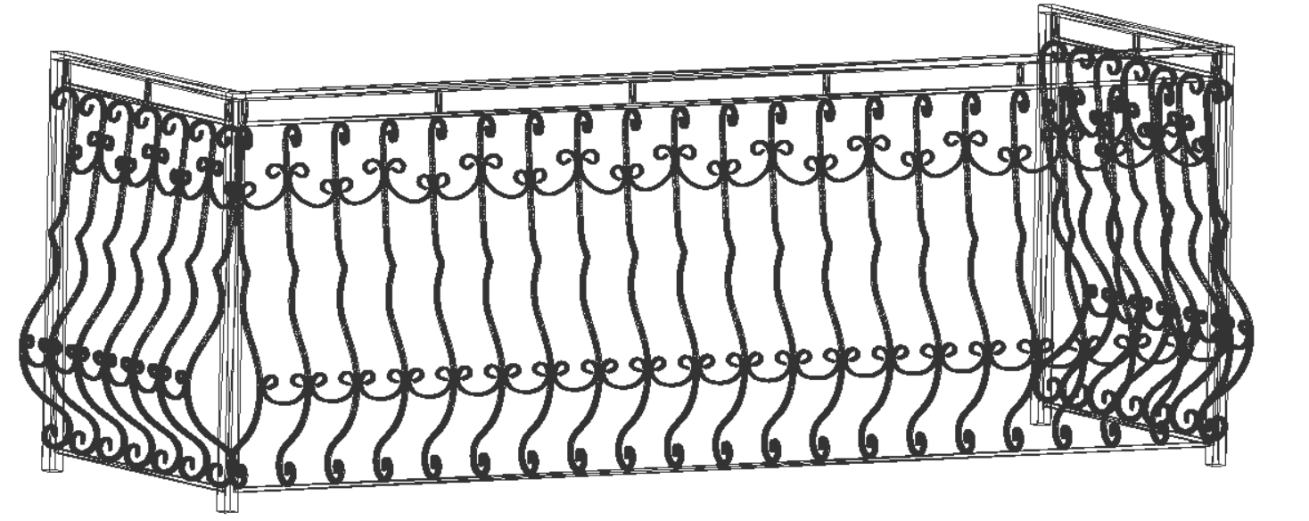 Metal balcony railing 3D Models in Miscellaneous 3DExport
