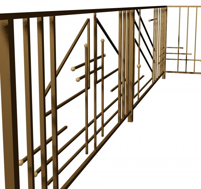 Iron balcony railing 3D Model in Decoration 3DExport
