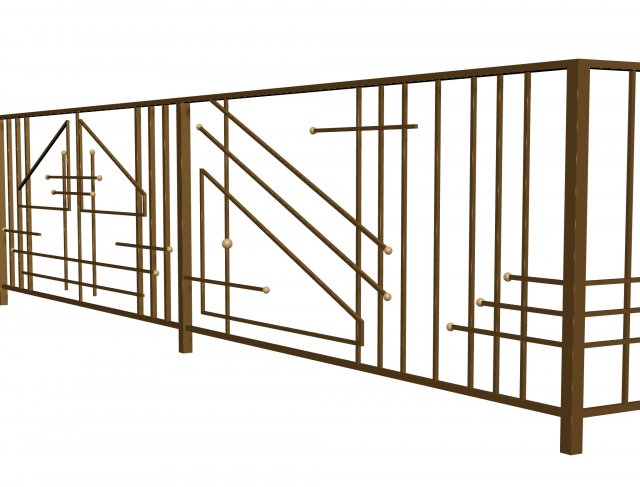 Iron balcony railing 3D Model in Decoration 3DExport