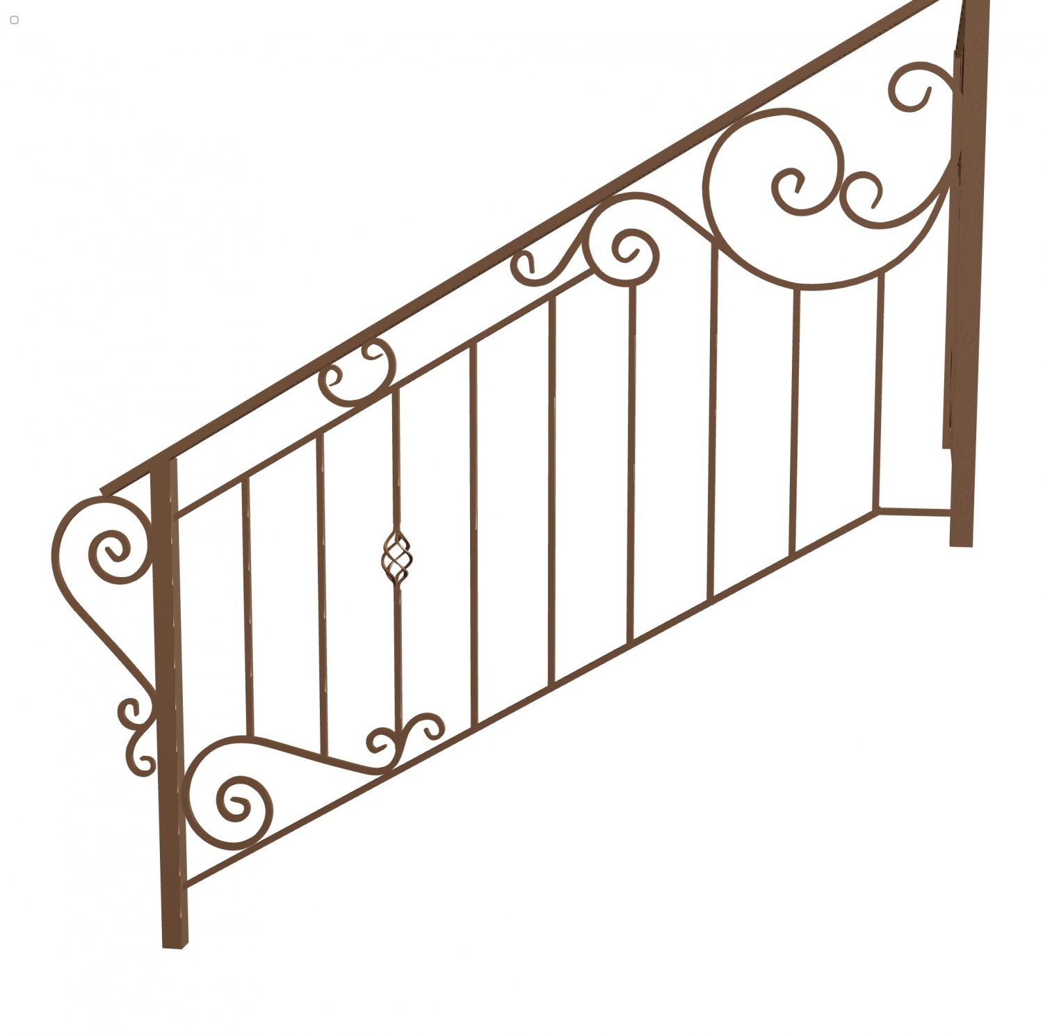 Wrought iron deck railing 3D Models in Decoration 3DExport