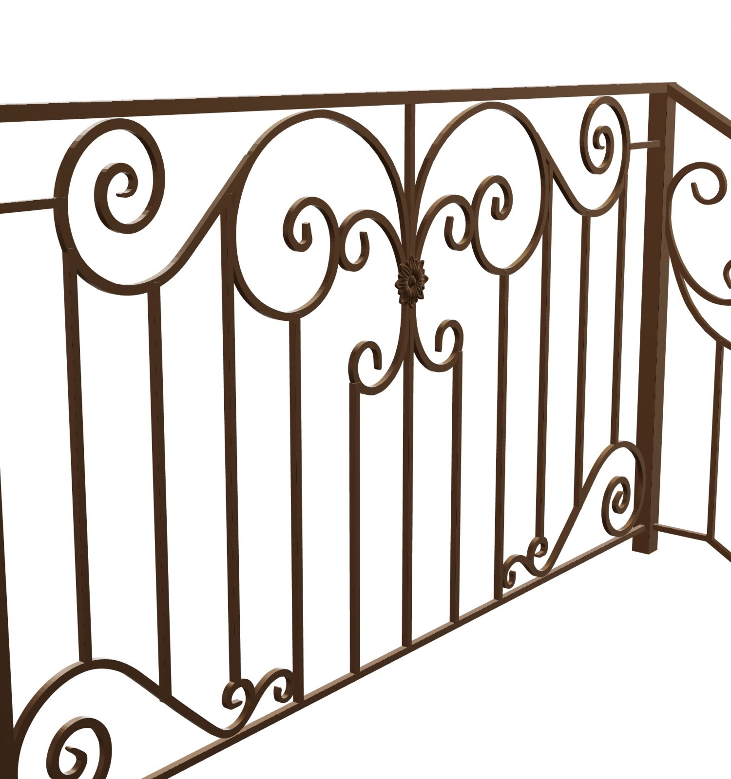 Wrought iron deck railing 3D Models in Decoration 3DExport