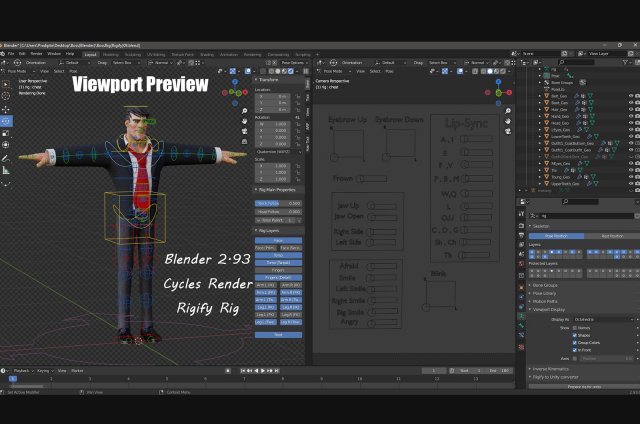 Boss Rig 3D Model in Cartoon 3DExport