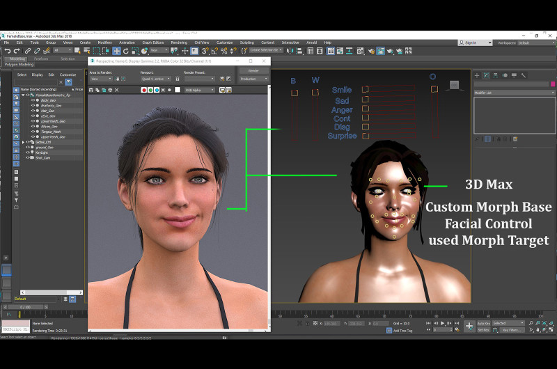 Female Base Rig 3D Model in Kadın 3DExport