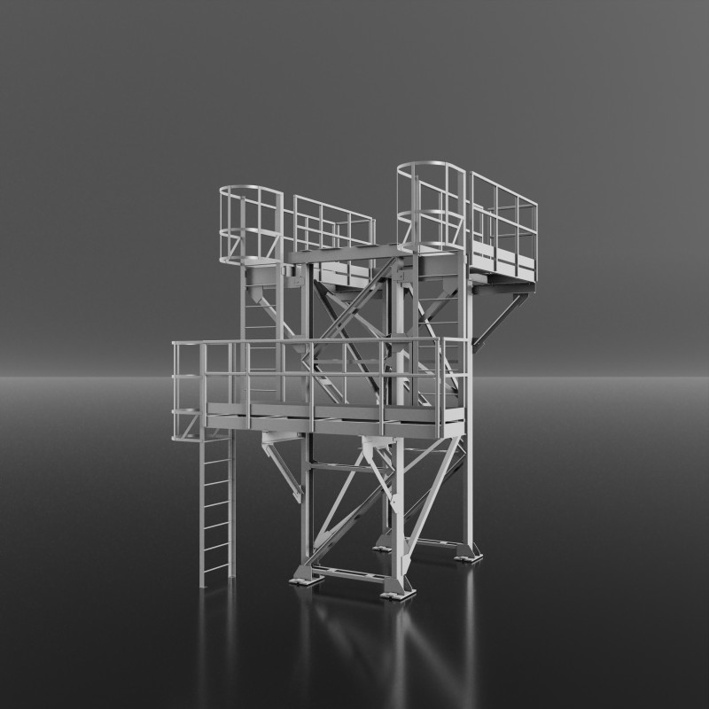 Metal structures 3D Model in Buildings 3DExport