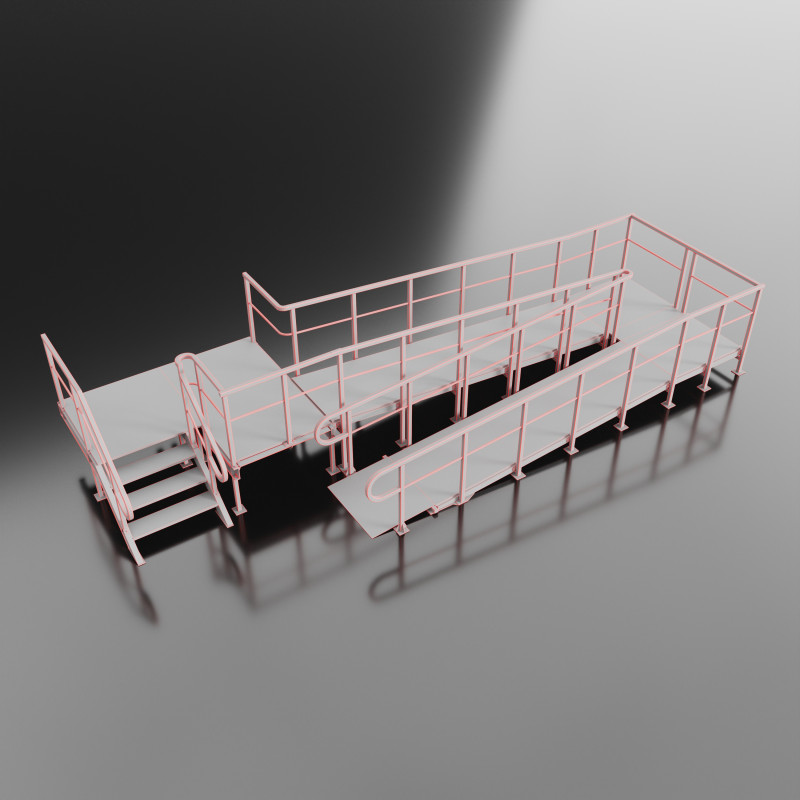 Ramp metal 3D Model in Buildings 3DExport