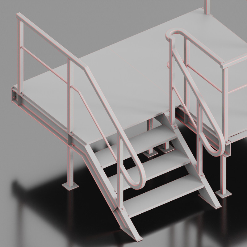 Ramp metal 3D Model in Buildings 3DExport