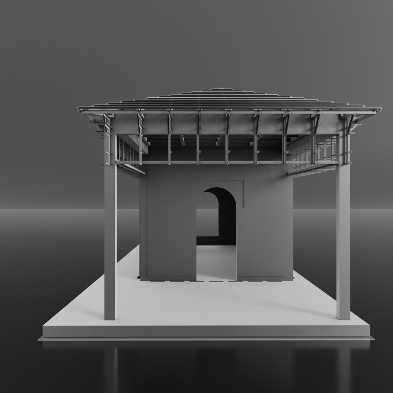 Pavilion 3D Model in Buildings 3DExport