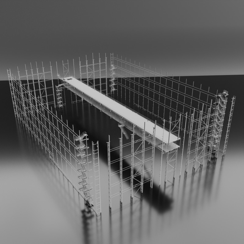 Industrial Metal Ramp 3D Model in Buildings 3DExport