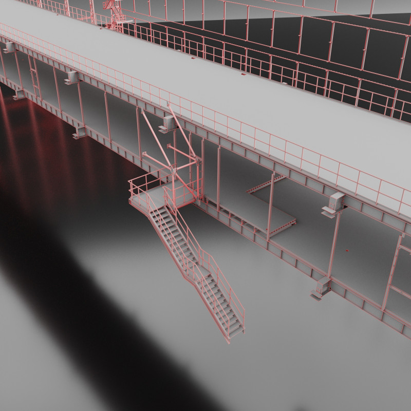 Industrial Metal Ramp 3D Model in Buildings 3DExport