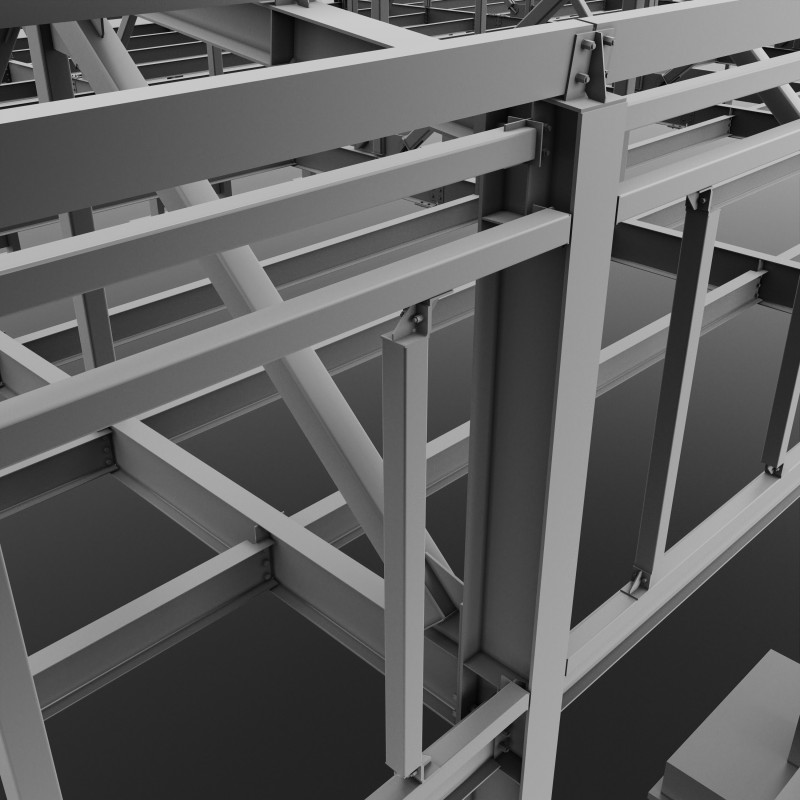 Industrial Metal Building 3D Model in Buildings 3DExport