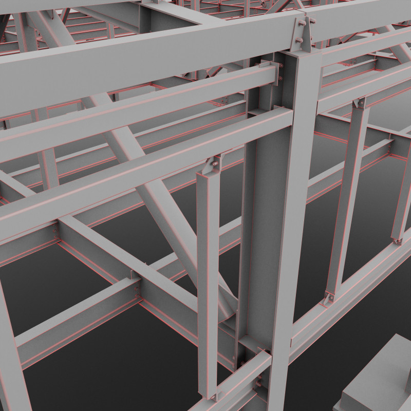 Industrial Metal Building 3D Model in Buildings 3DExport