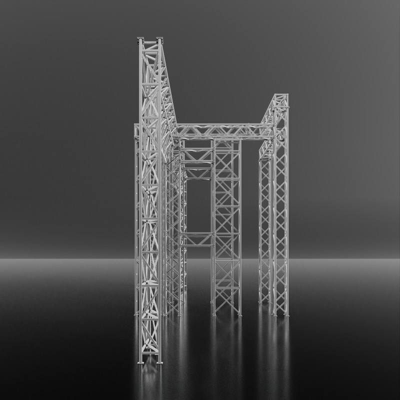 Steel constructions 3D Model in Buildings 3DExport