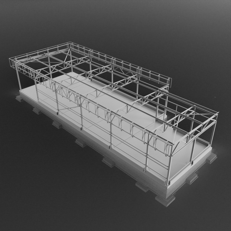 Metal construction 3D Model in Buildings 3DExport