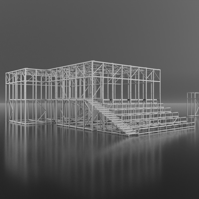Metal Building 3D Model in Buildings 3DExport