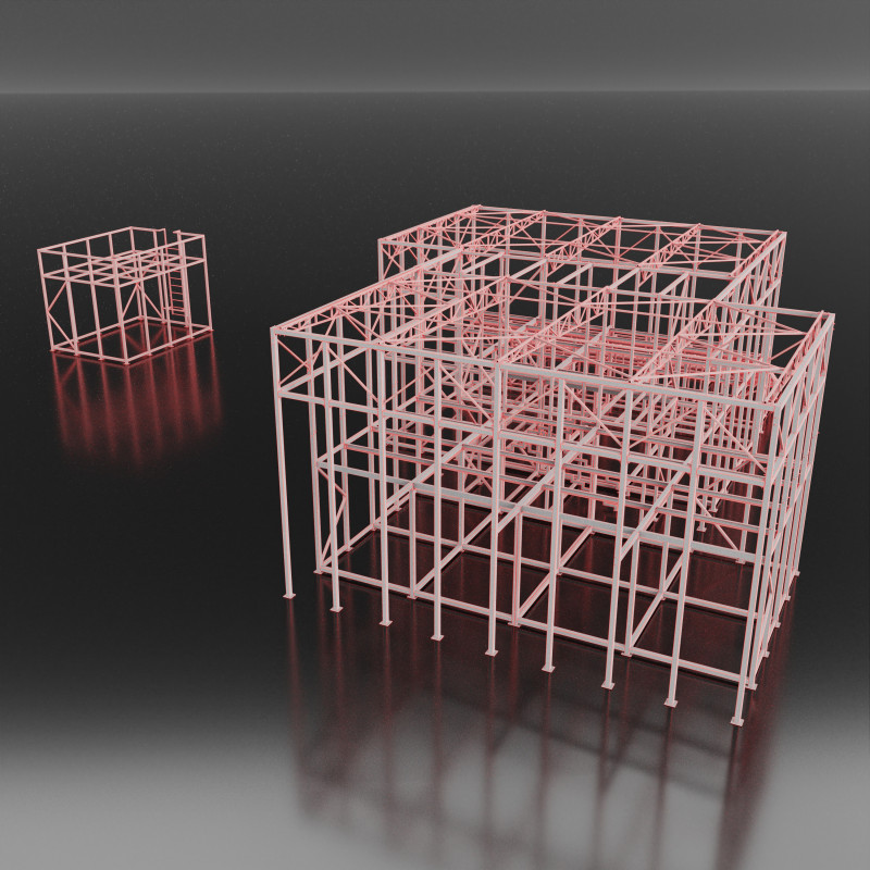 Metal Building 3D Model in Buildings 3DExport