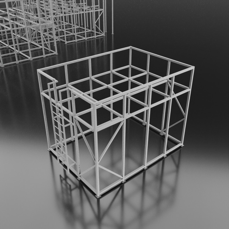 Metal Building 3D Model in Buildings 3DExport