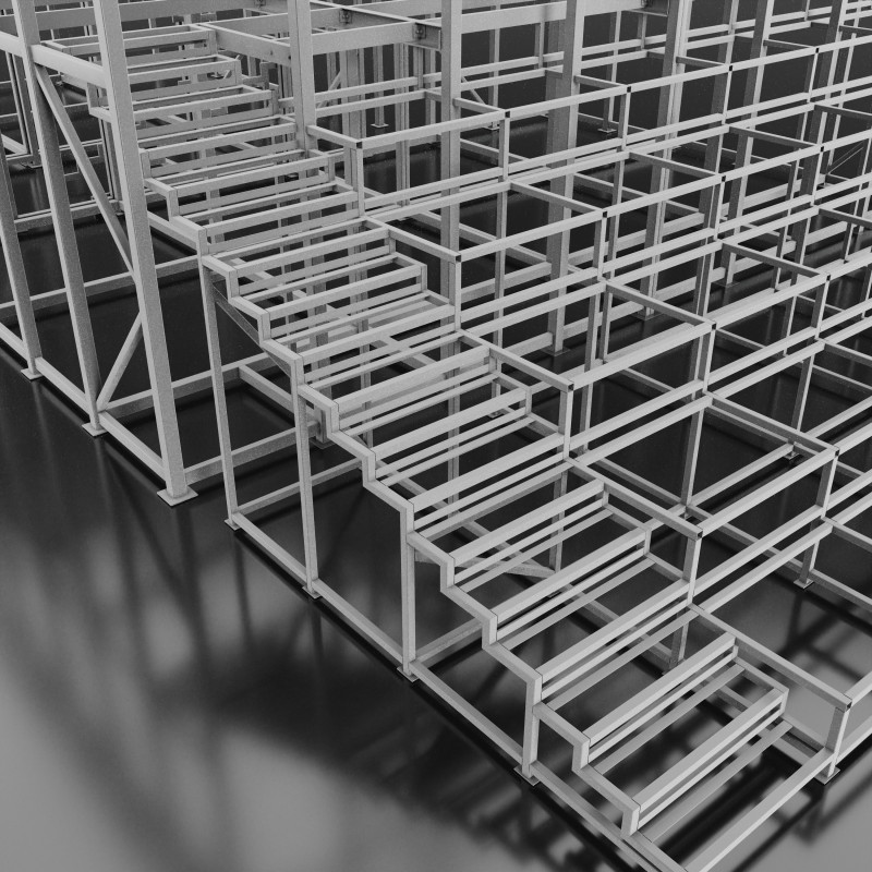 Metal Building 3D Model in Buildings 3DExport