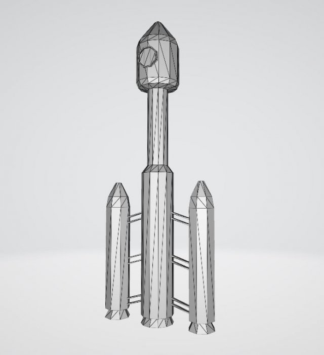 Low poly space rocket 3D Model in Other 3DExport