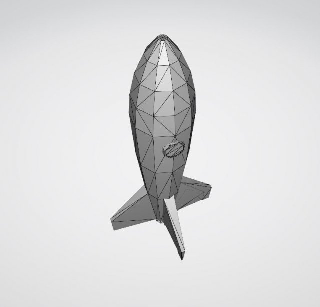 Low poly space rocket Free 3D Model in Other 3DExport