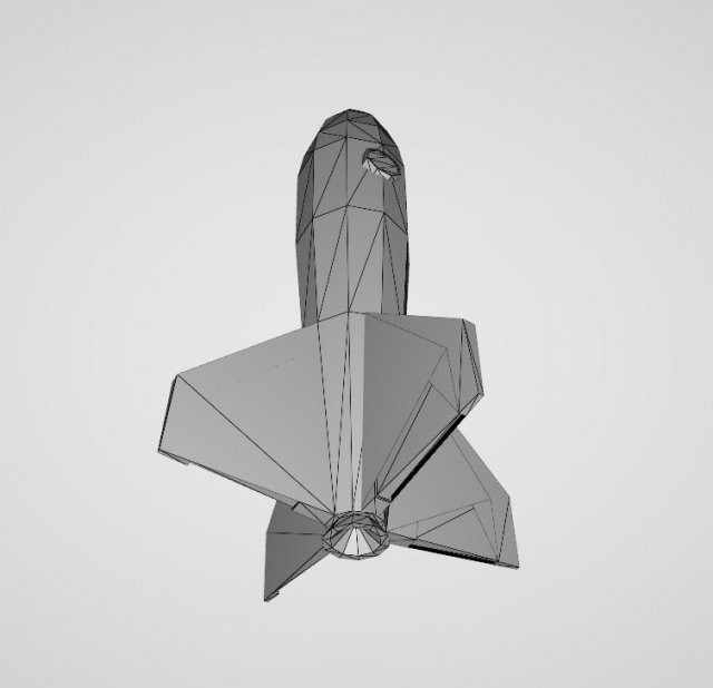 Low poly space rocket Free 3D Model in Other 3DExport