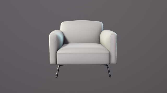 Single Sofa 3D Model in Sofa 3DExport