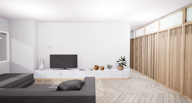 JS House Interior design Free 3D Model in Living Room 3DExport