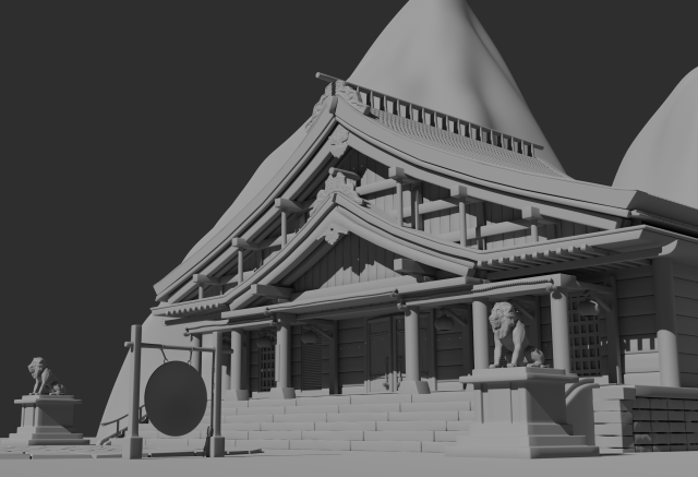 Monastery 3D Model in Buildings 3DExport