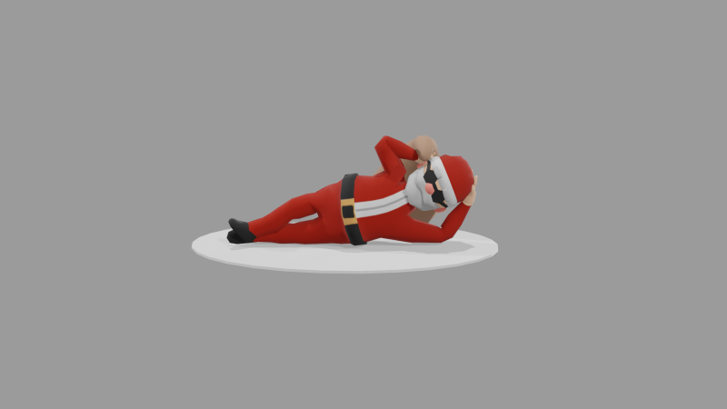SANTA CLAUS CHILL CHRISTMAS CHARACTER 3D Model in X-mas 3DExport