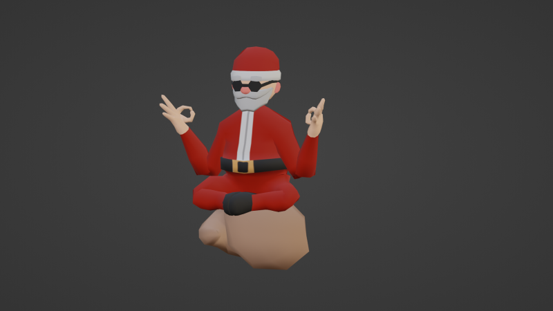 SANTA CLAUS CHILL CHRISTMAS CHARACTER 3D Model in X-mas 3DExport