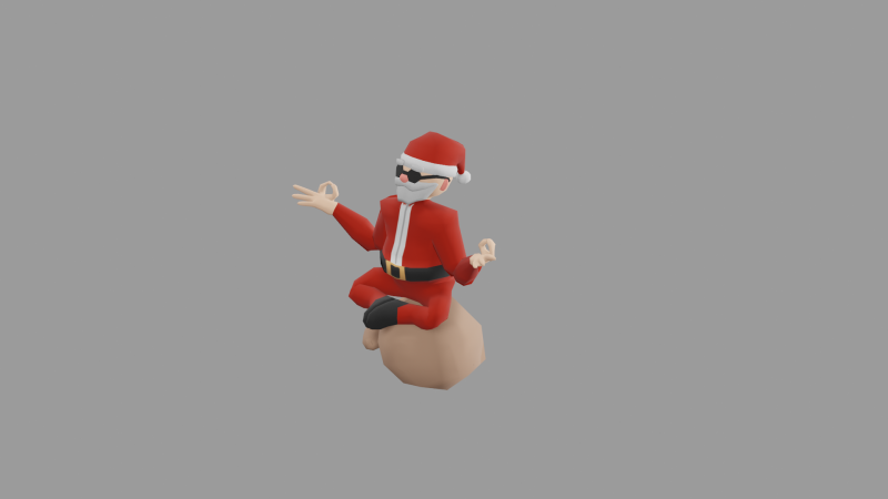 SANTA CLAUS CHILL CHRISTMAS CHARACTER 3D Model in X-mas 3DExport