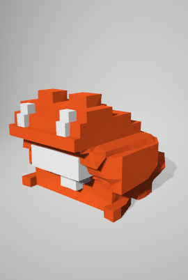 Flipnote frog 3D Print Model in Animals 3DExport