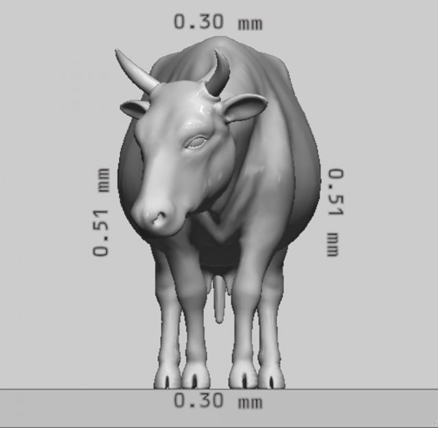 Dairy Cow Ready to Print 3D Print Model in Animals 3DExport