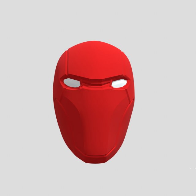 Red Hood Helmet Ready to Print 3D Print Model in Robotics 3DExport