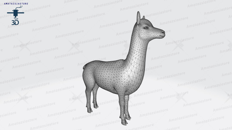 Alpaca Sculptures Ready to Print 3D Print Model in Sculpture 3DExport