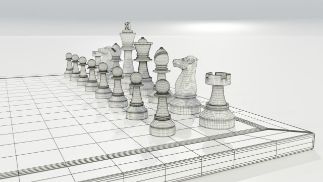 Chess Set 3D Model in Board Games 3DExport