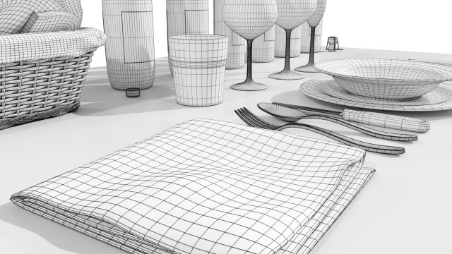 Tableware 3D Model in Cookware Tools 3DExport