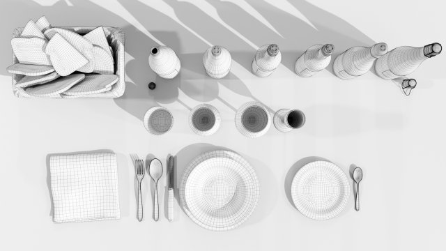 Tableware 3D Model in Cookware Tools 3DExport