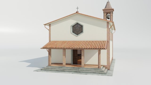 Italian Country Church 3D Model in Buildings 3DExport