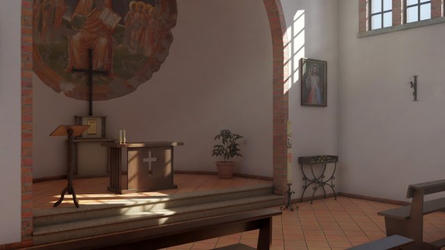 Italian Country Church 3D Model in Buildings 3DExport