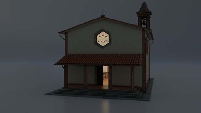 Italian Country Church 3D Model in Buildings 3DExport