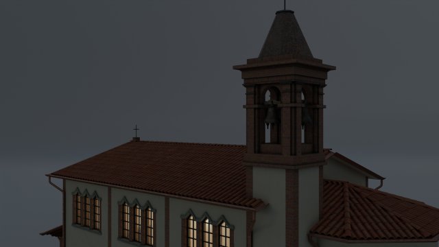 Italian Country Church 3D Model in Buildings 3DExport