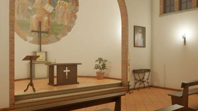 Italian Country Church 3D Model in Buildings 3DExport