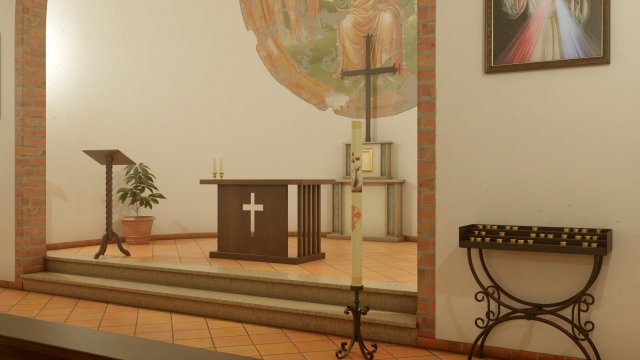 Italian Country Church 3D Model in Buildings 3DExport