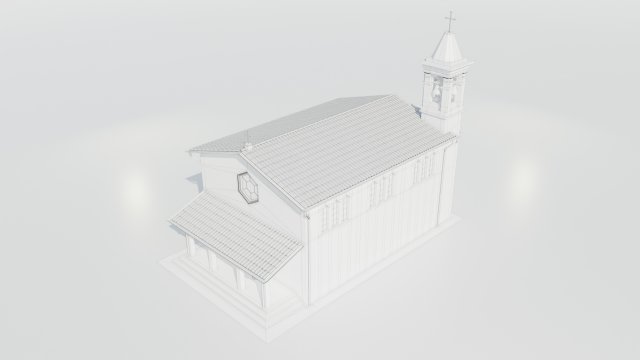 Italian Country Church 3D Model in Buildings 3DExport