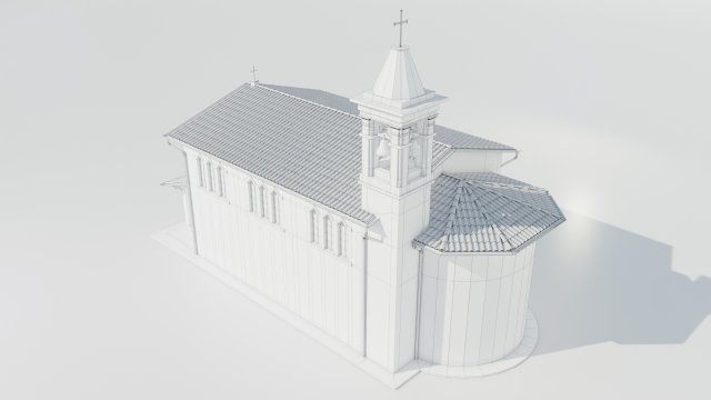 Italian Country Church 3D Model in Buildings 3DExport