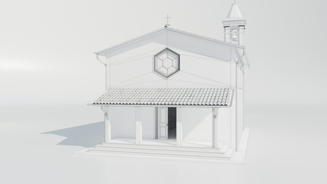 Italian Country Church 3D Model in Buildings 3DExport