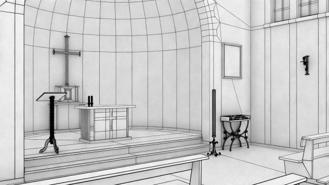 Italian Country Church 3D Model in Buildings 3DExport